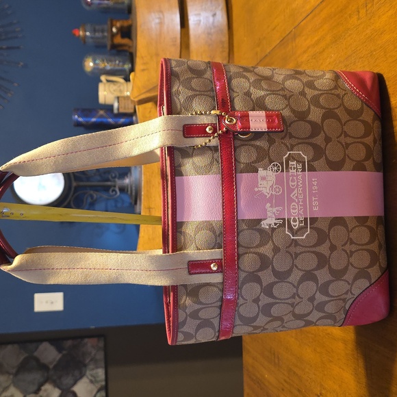 Coach | Bags | Coach Signature Heritage Striped Purse | Poshmark
